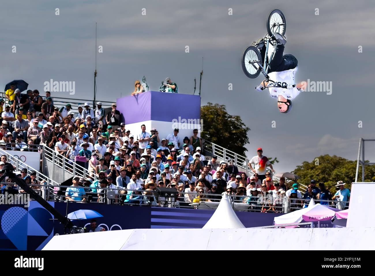 Marcus Christopher (USA) competes in the Cycling BMX Freestyle Men's ...