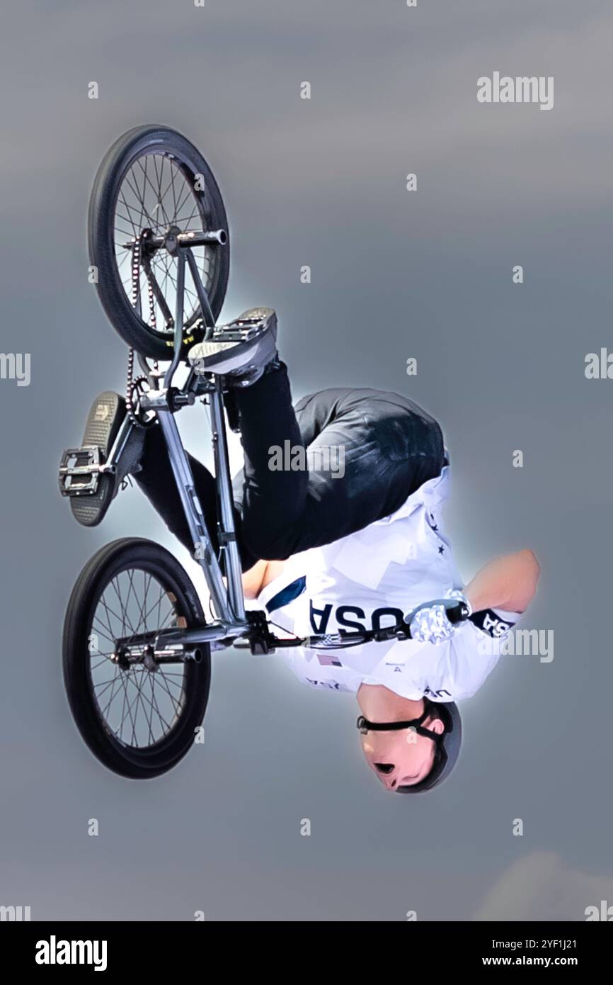 Marcus Christopher (USA) competes in the Cycling BMX Freestyle Men's ...