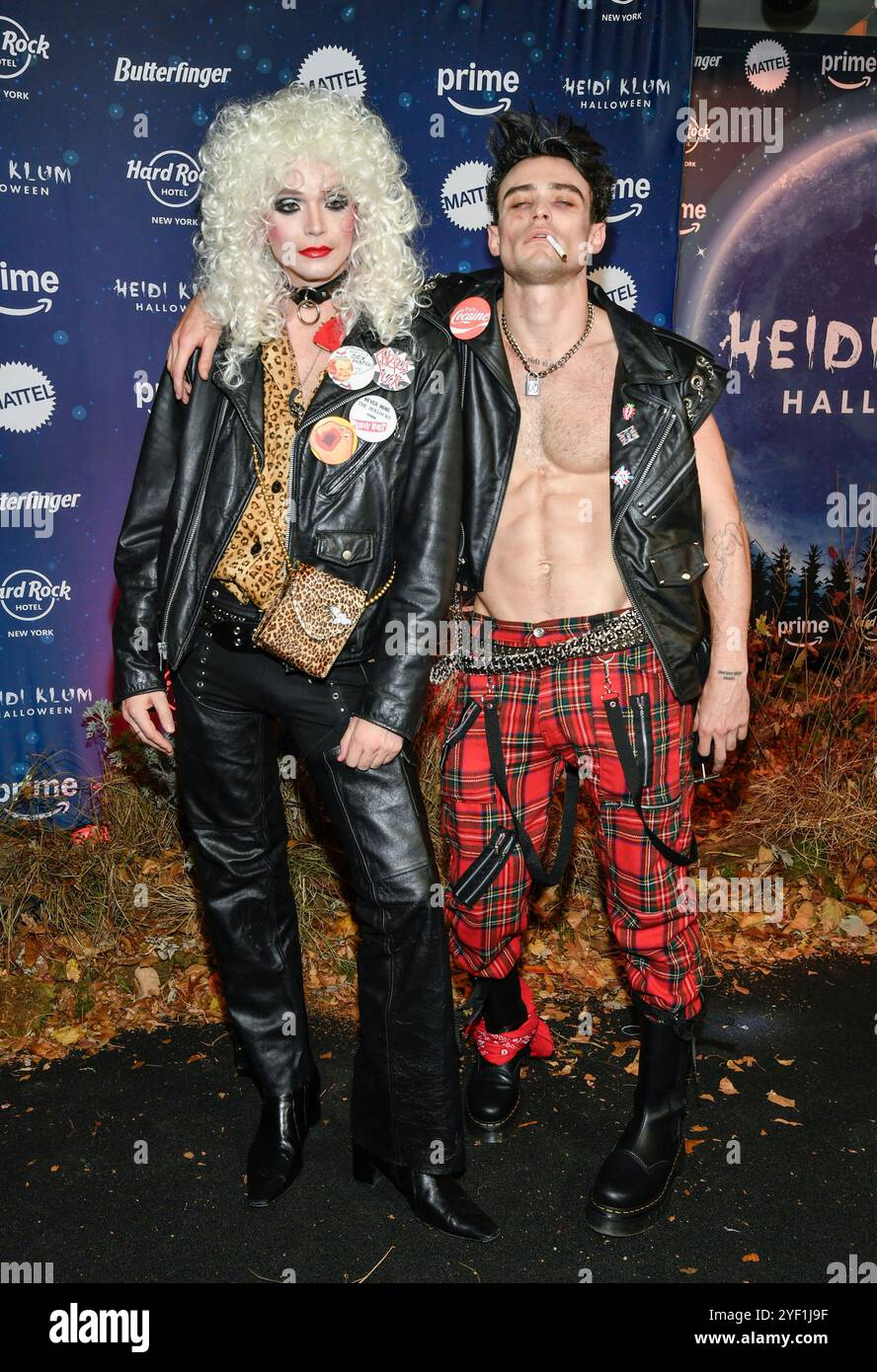 Julian Polak, left, and Thomas Doherty attend Heidi Klum's 23rd annual ...