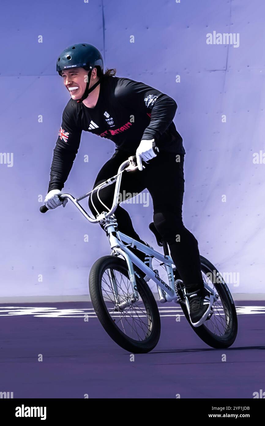 Kieran Reilly (GBR) wins the gold medal in the Cycling BMX Freestyle ...