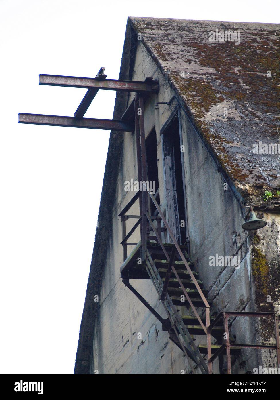 Abandoned and overgrown coal loader in the historic town of Thurmond ...