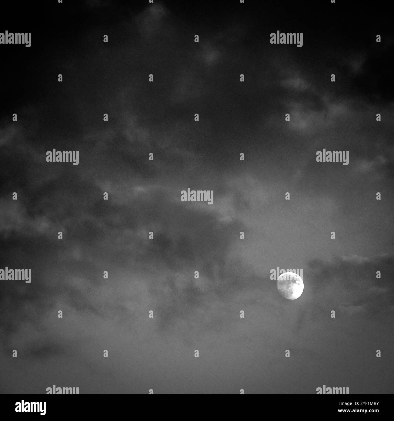 Black and White Moon Stock Photo - Alamy