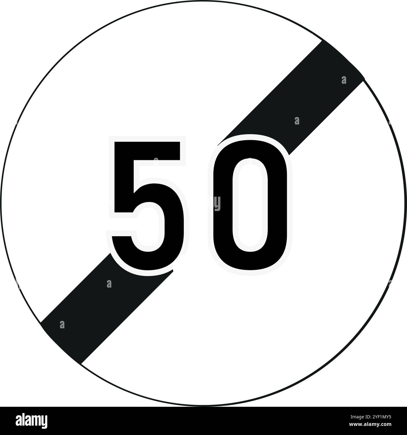 French road sign End of speed limit Stock Vector Image & Art - Alamy