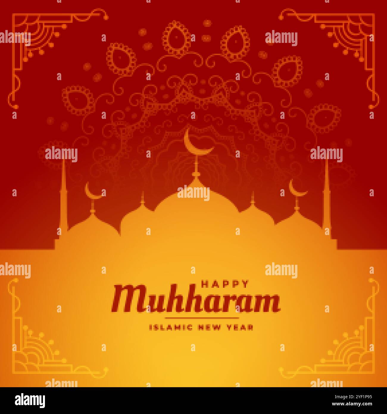 happy muharram islamic new year festival card design Stock Vector Image ...