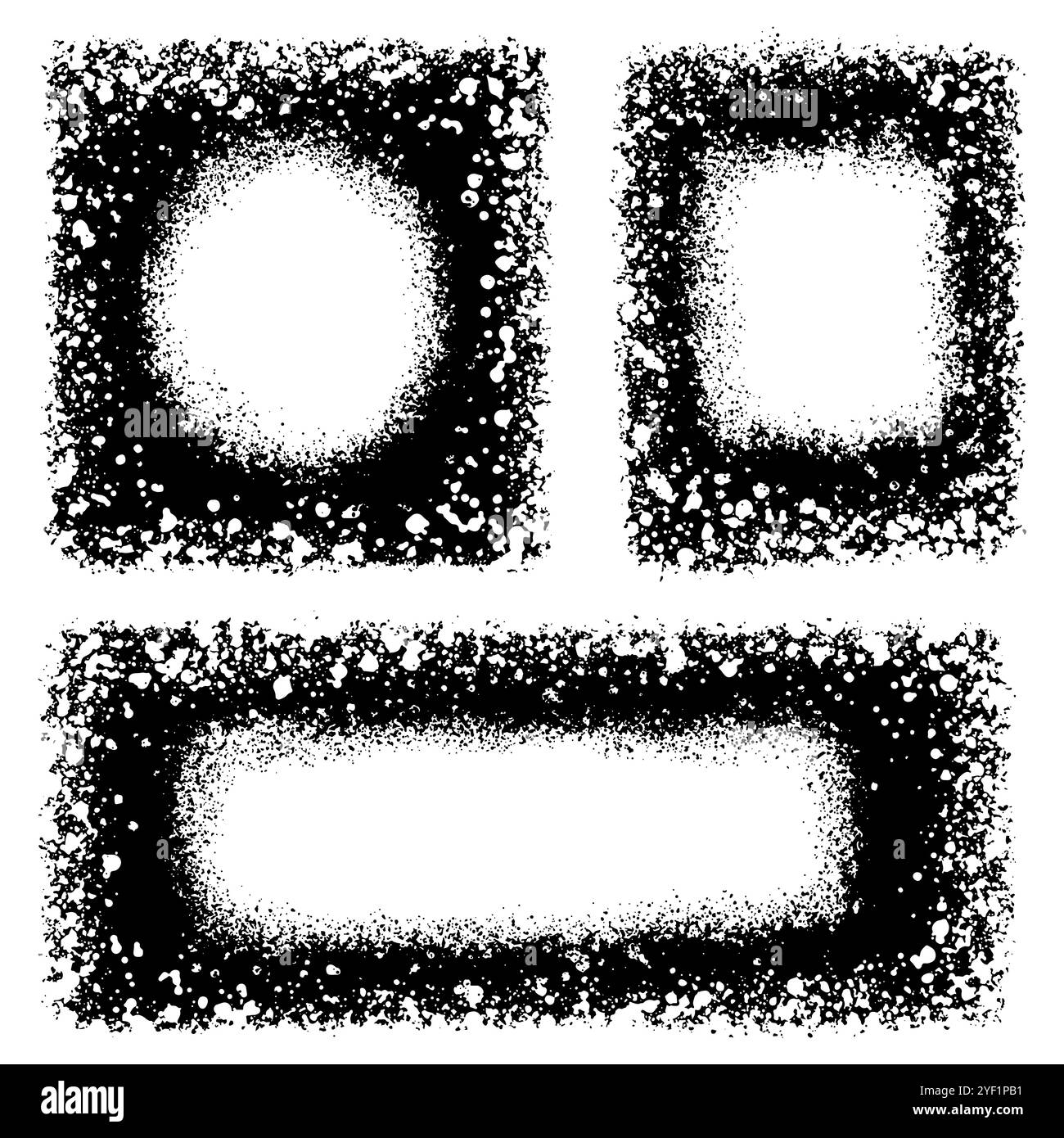 Grunge stencil frames spray painted frame hi-res stock photography and images - Alamy