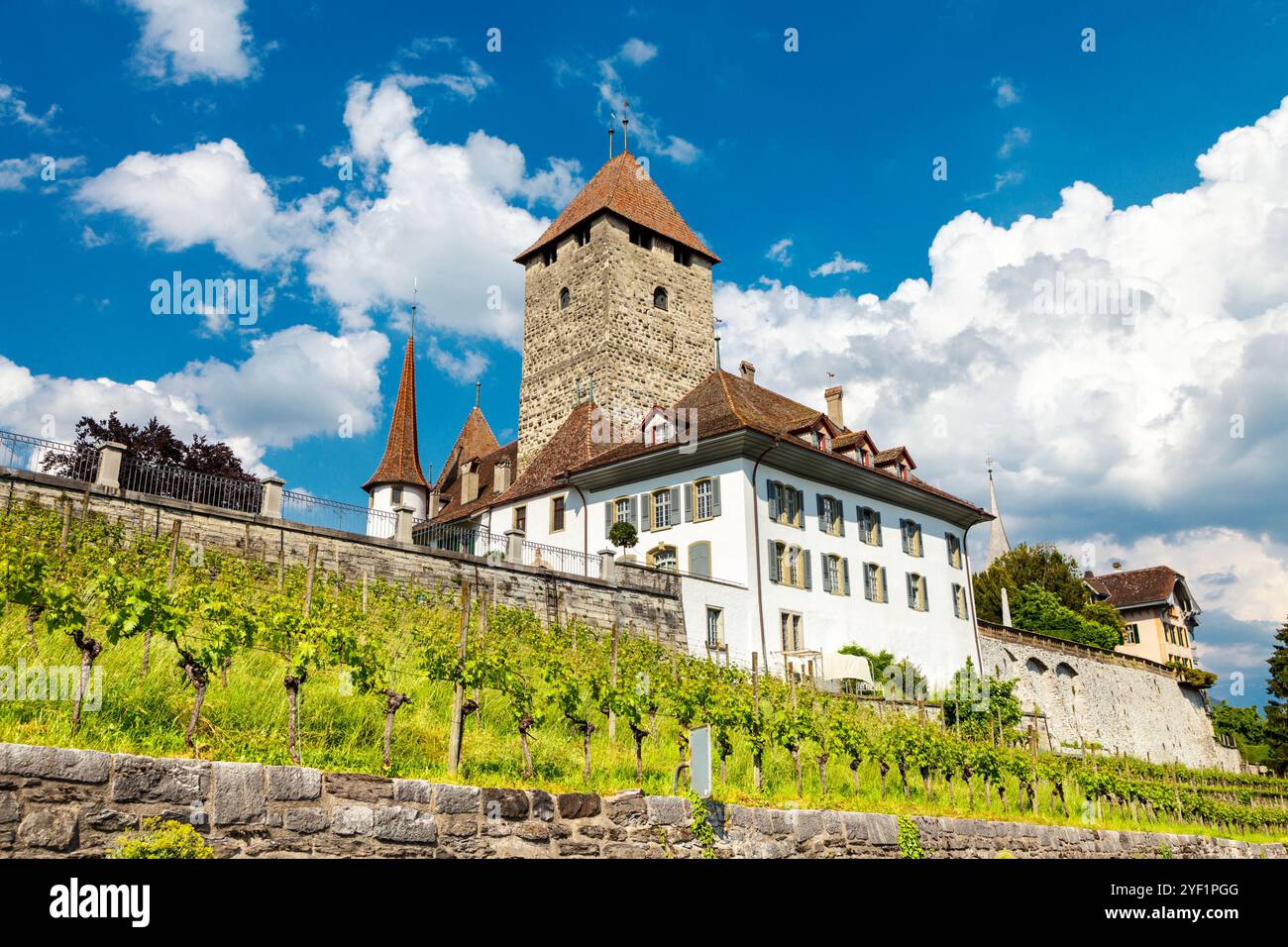 Exterior of Spiez Castle, Spiez, Switzerland Stock Photo - Alamy
