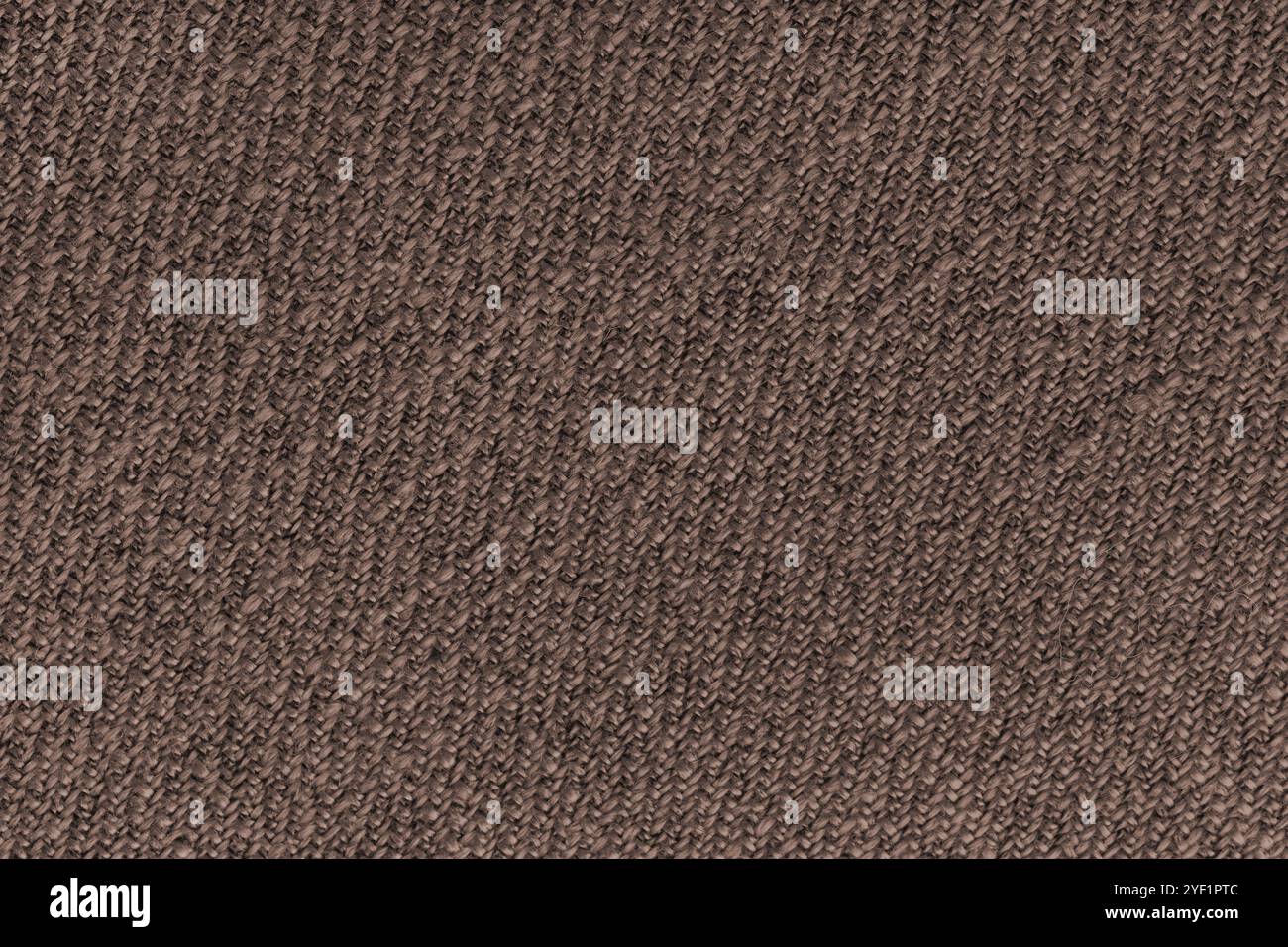 Brown Jacquard fabric with diagonal woven, coarse weave texture ...