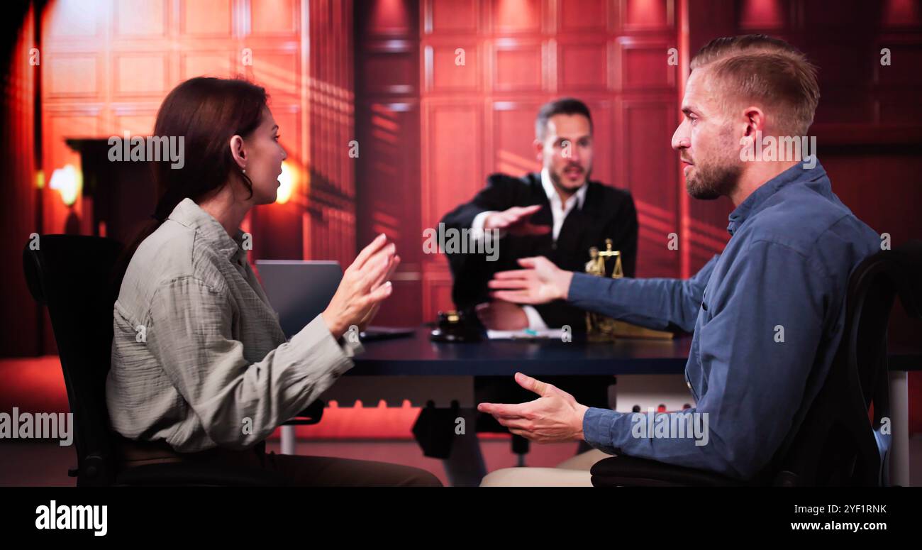 Angry Family Dispute During Divorce. Clients Fight Stock Photo - Alamy
