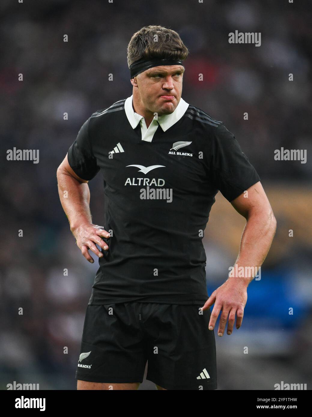 Scott Barrett of New Zealand during the Autumn Nations Series match ...
