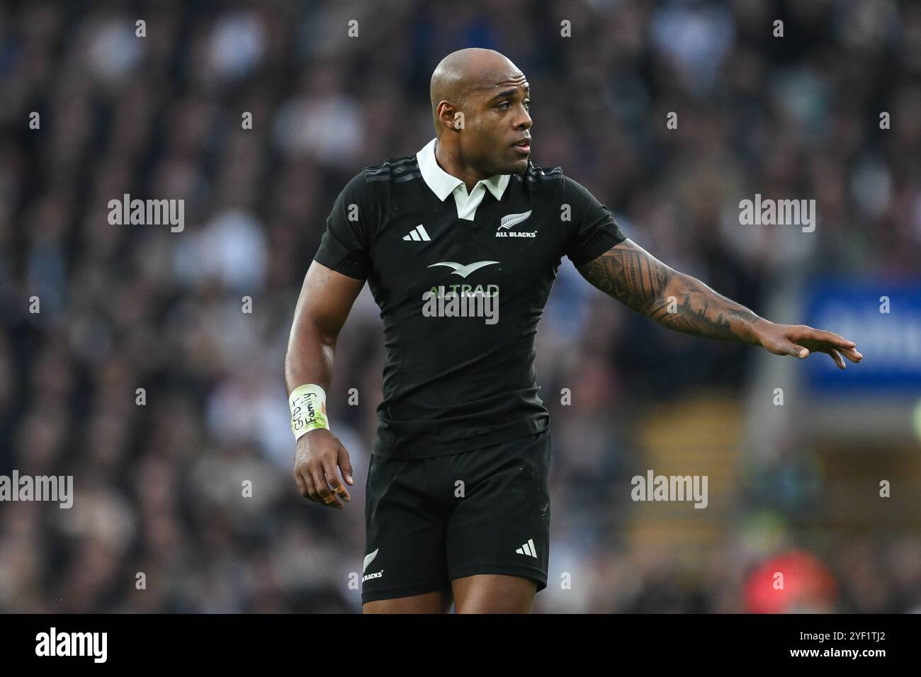 Mark Tele’a of New Zealand during the Autumn Nations Series match ...