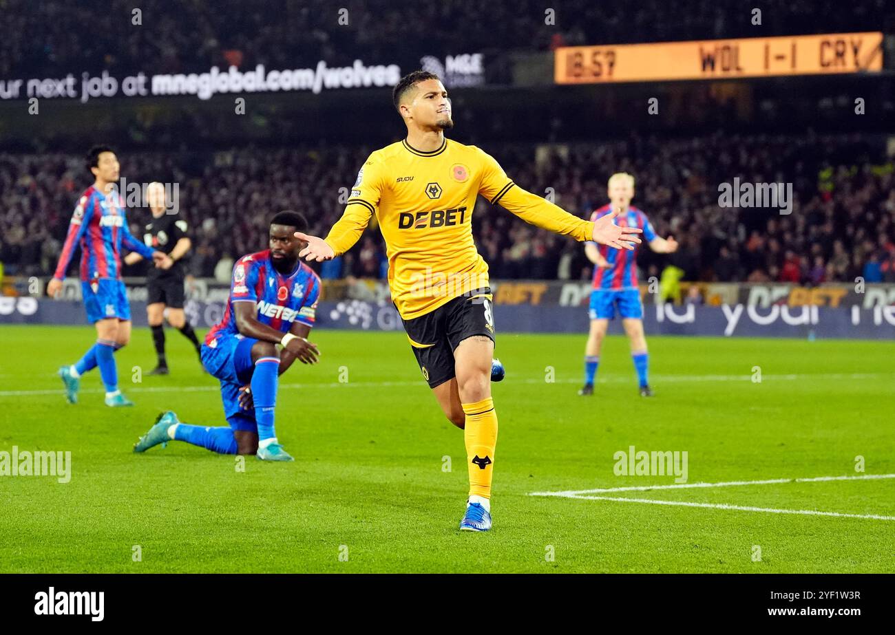 Wolverhampton Wanderers' Joao Gomes celebrates scoring their side's ...
