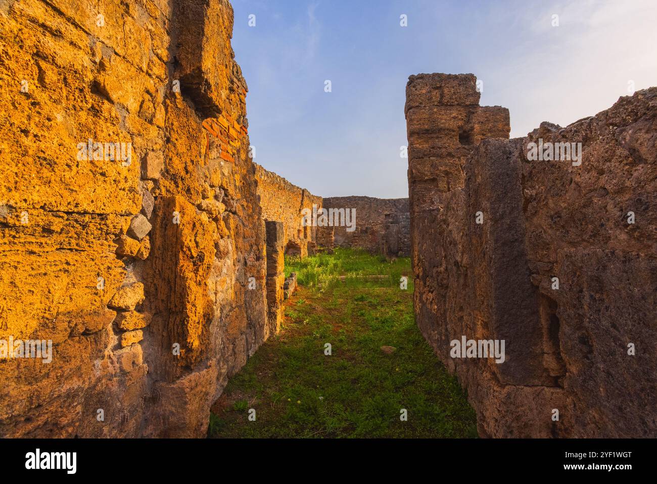 Ancient ruins of Pompei city, Naples, Italy. View of ancient city of ...