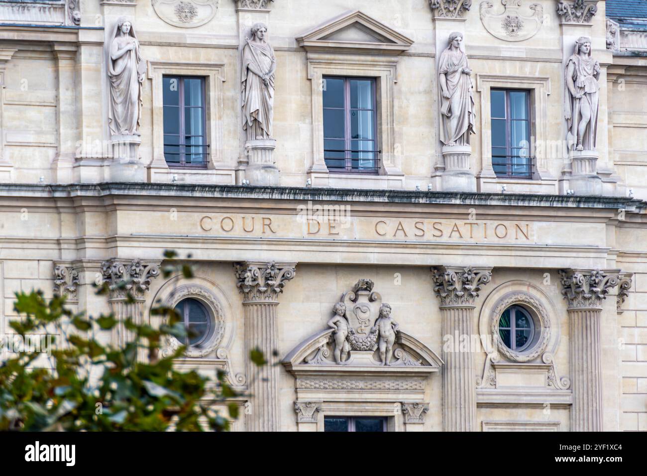 Distant view of the building housing the Court of Cassation, the ...