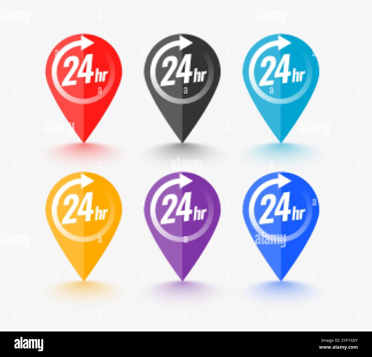 24 hour assistance set Cut Out Stock Images & Pictures - Alamy