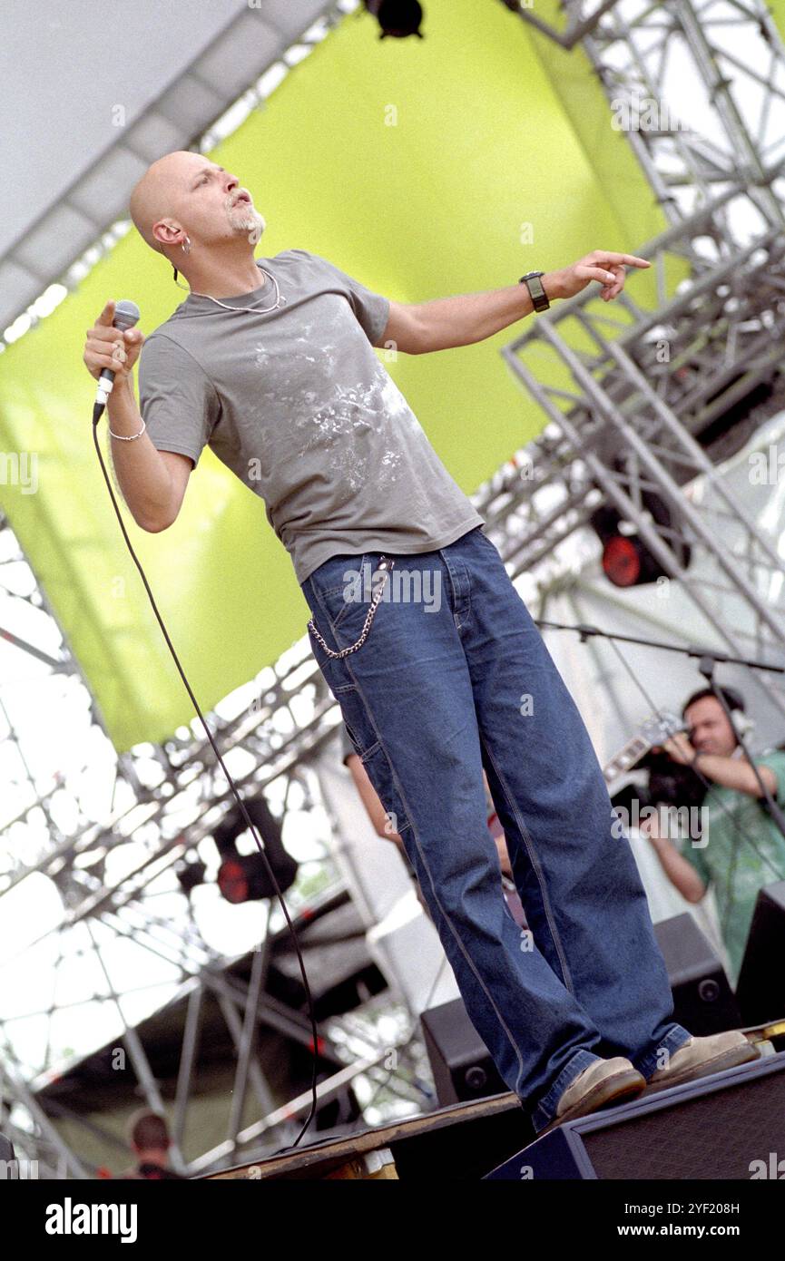 Imola Italy 19/06/1999: Pau (Paolo Bruni) singer and guitarist of the ...