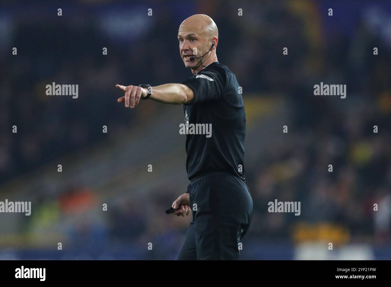 Referee Anthony Taylor during the Premier League match Wolverhampton ...
