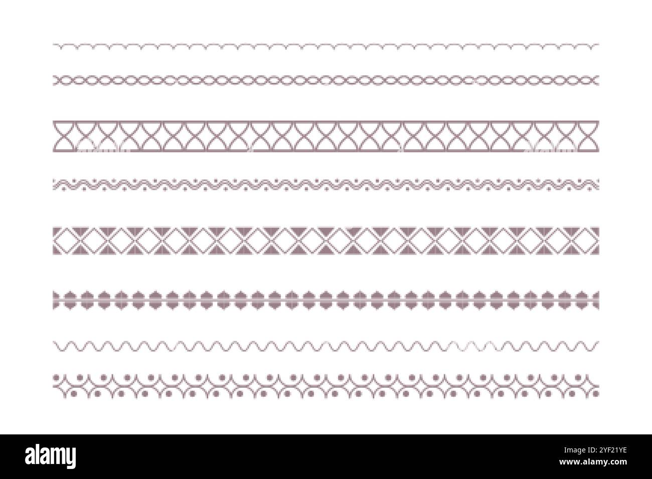 decorative ethnic borders set in boho style Stock Vector Image & Art ...