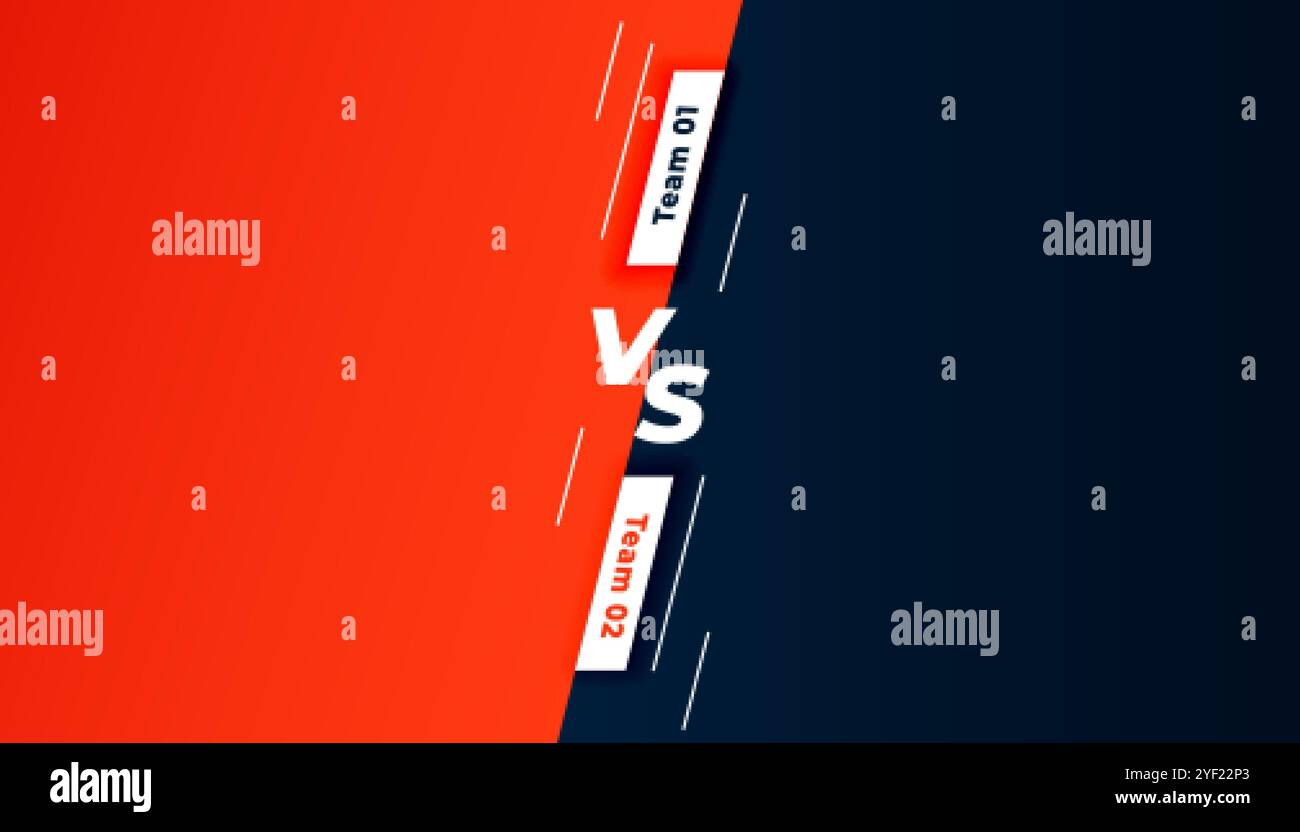 comparision versus vs screen background template design Stock Vector ...