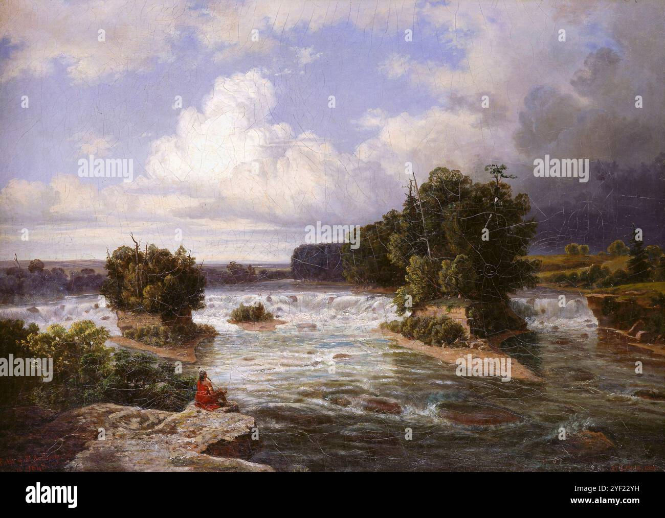 St anthony falls as it appeared in 1848 hi-res stock photography and ...