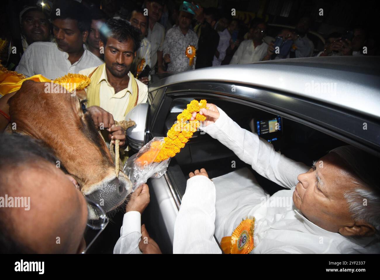 Patna, India. 02nd Nov, 2024. PATNA, INDIA - NOVEMBER 2: RJD Chief Lalu ...