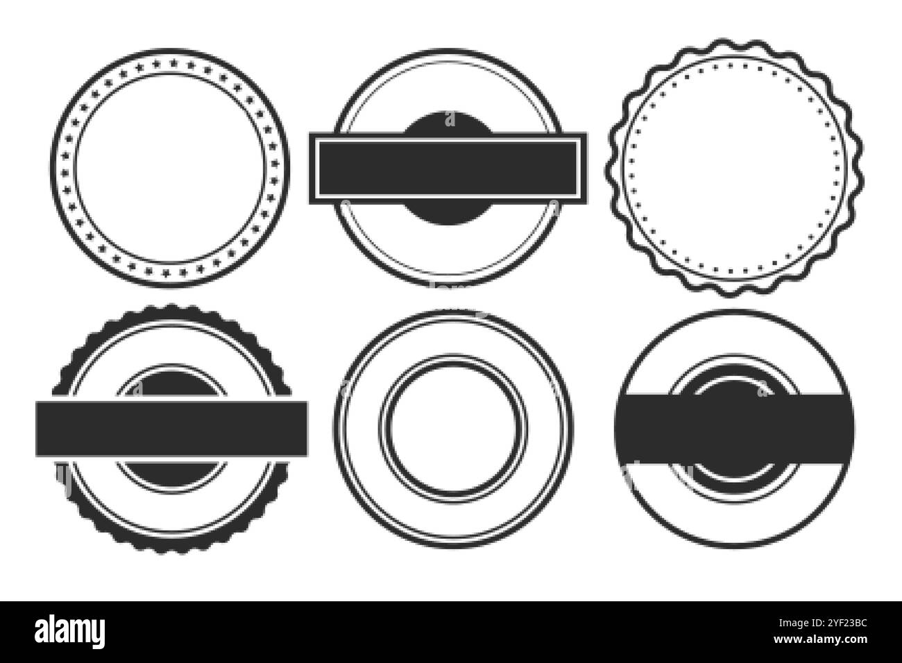 Set of six circular shapes hi-res stock photography and images - Alamy