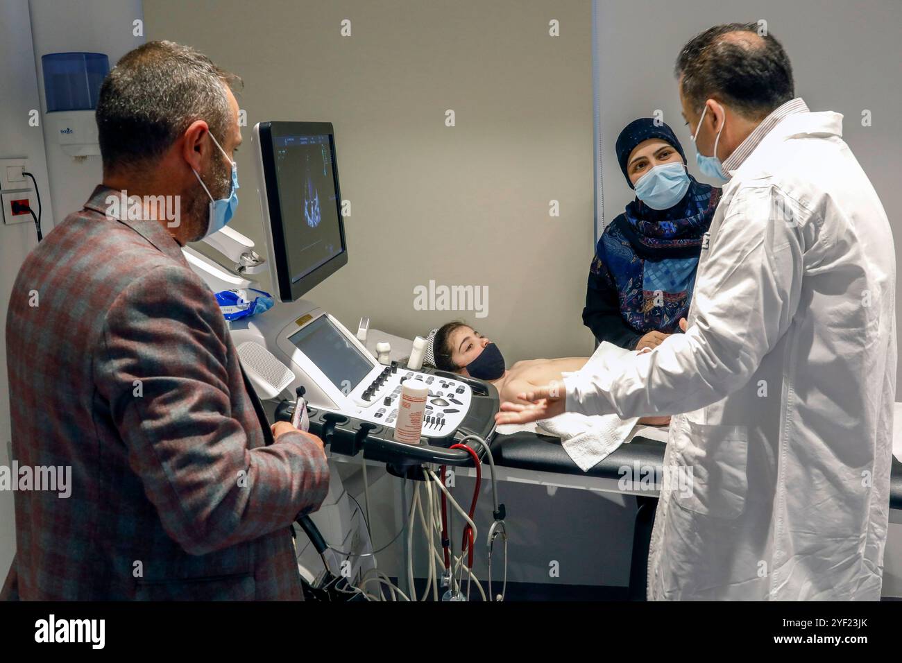 Child with heart disease scanned at Hotel Dieu de France hospital in ...