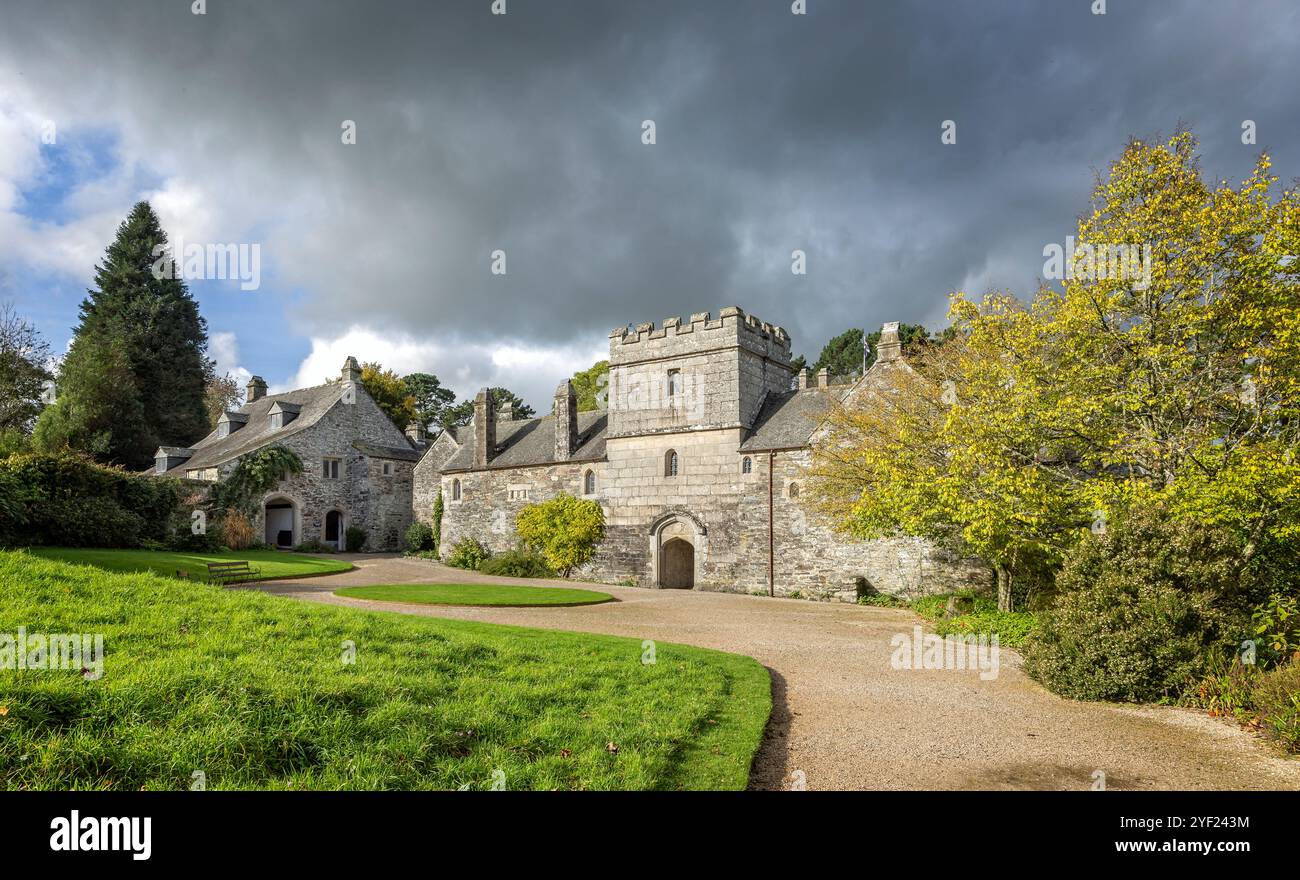 Cotehele House in autumn colours, Saltash, Cornwall, UK on 23 october ...