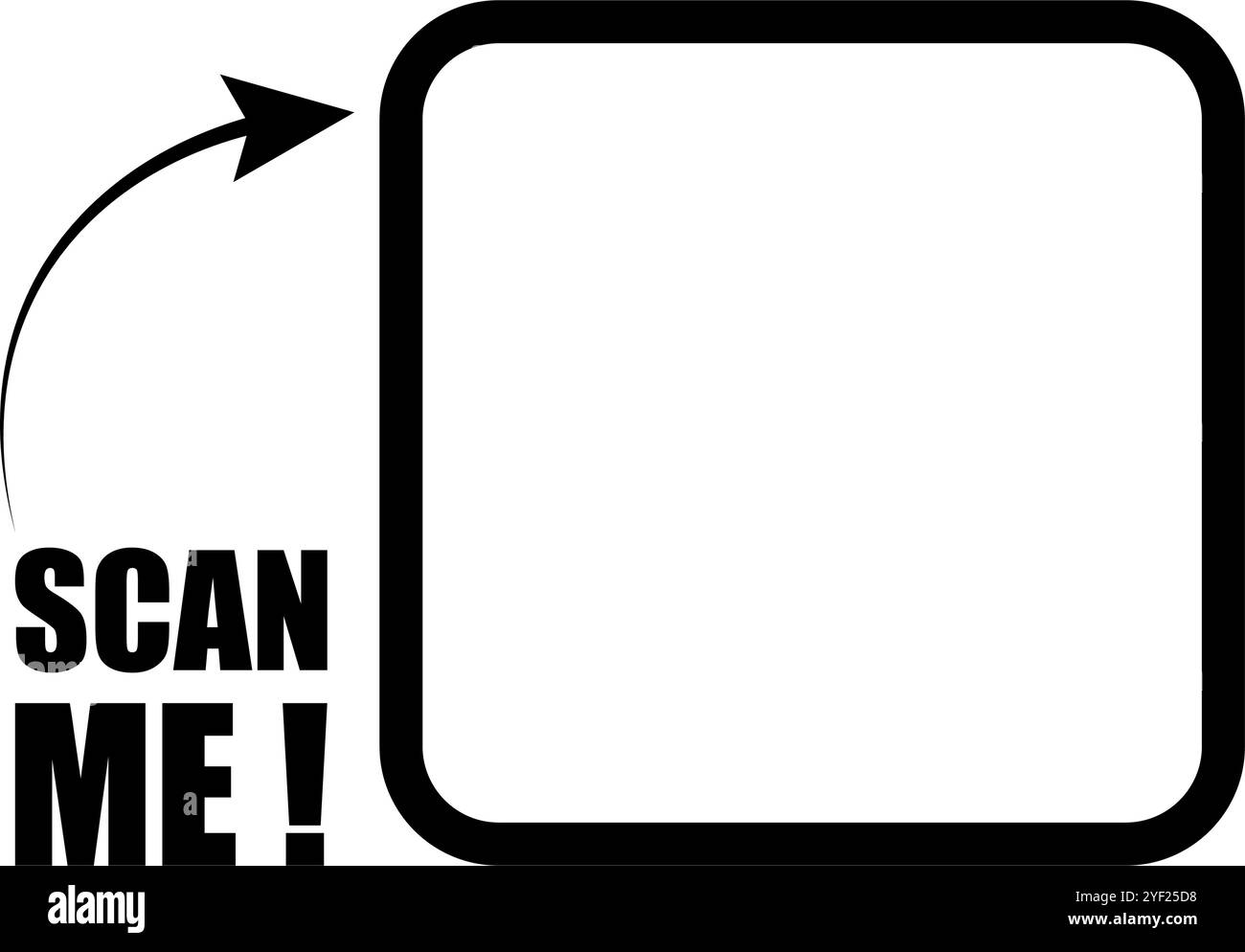 Badge scan me with place for QR code. Vector of code scan, information ...