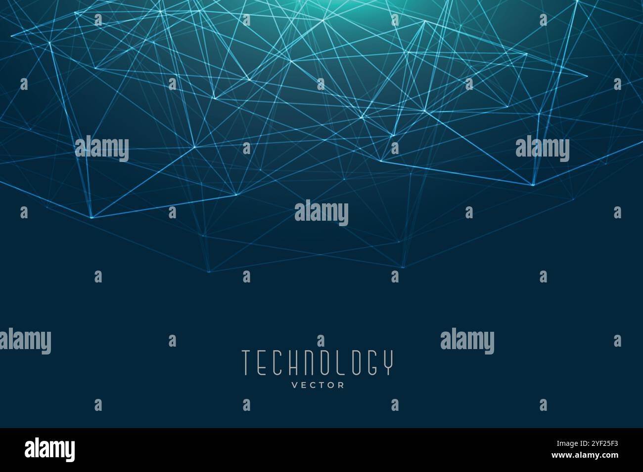 low poly network mesh connection technology background Stock Vector ...