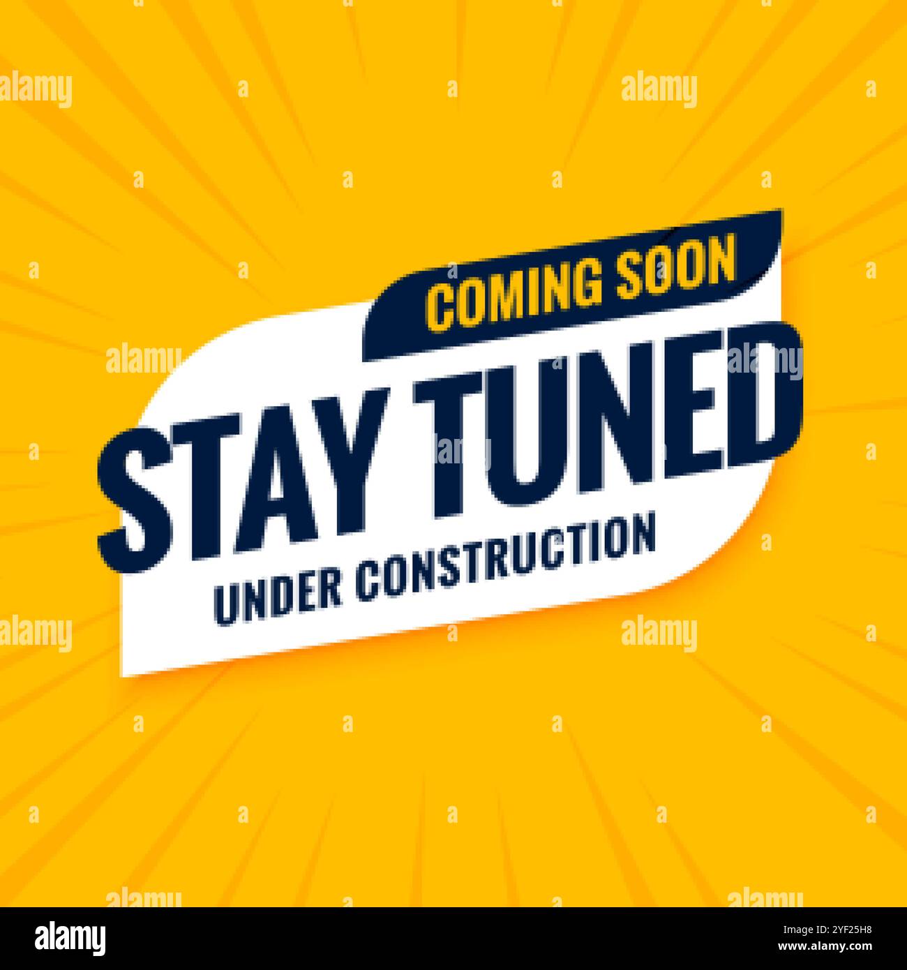 coming soon stay tuned under construction design Stock Vector Image ...