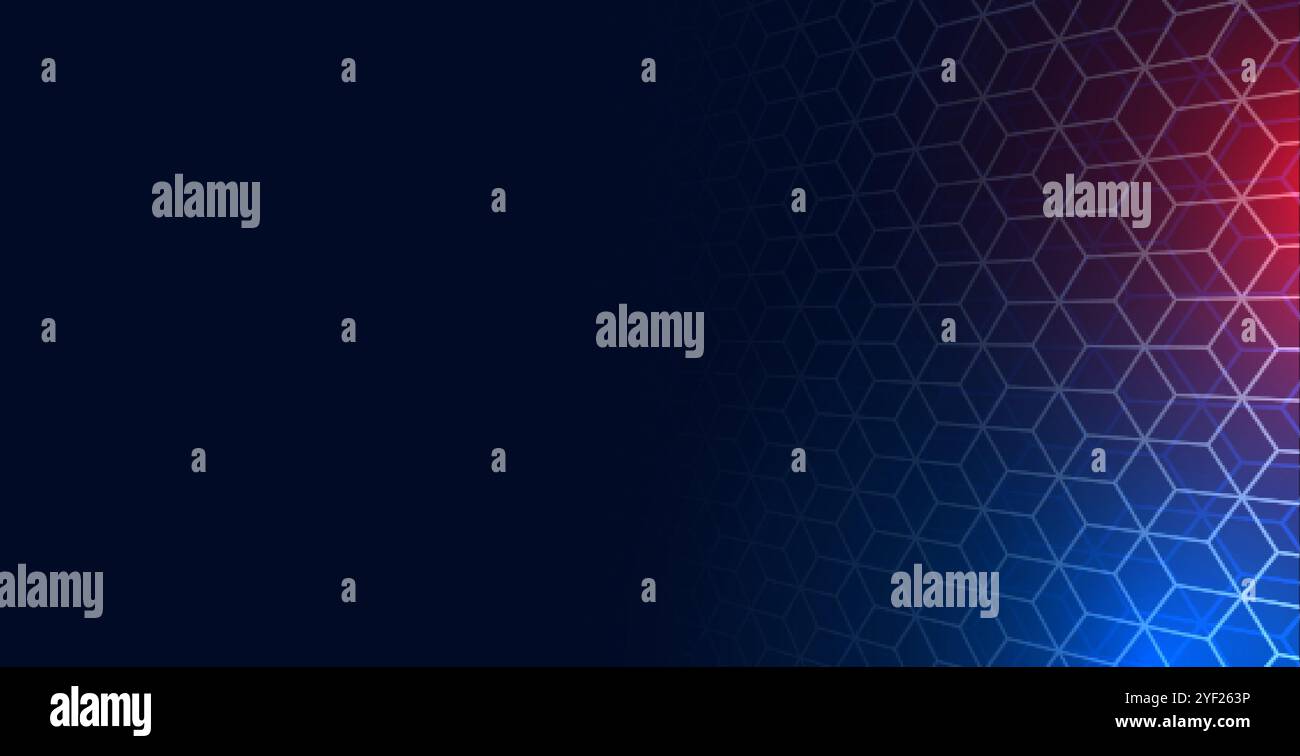 hexagonal network mesh background with text space Stock Vector Image ...
