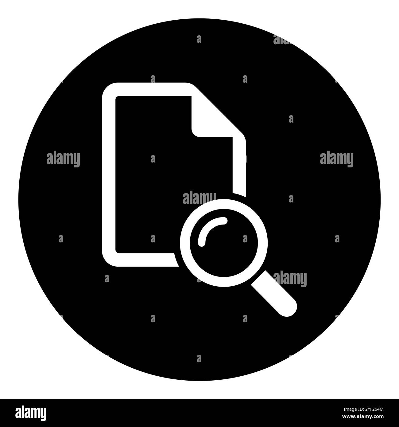 Search result icon, research data report sign, control analysis symbol ...