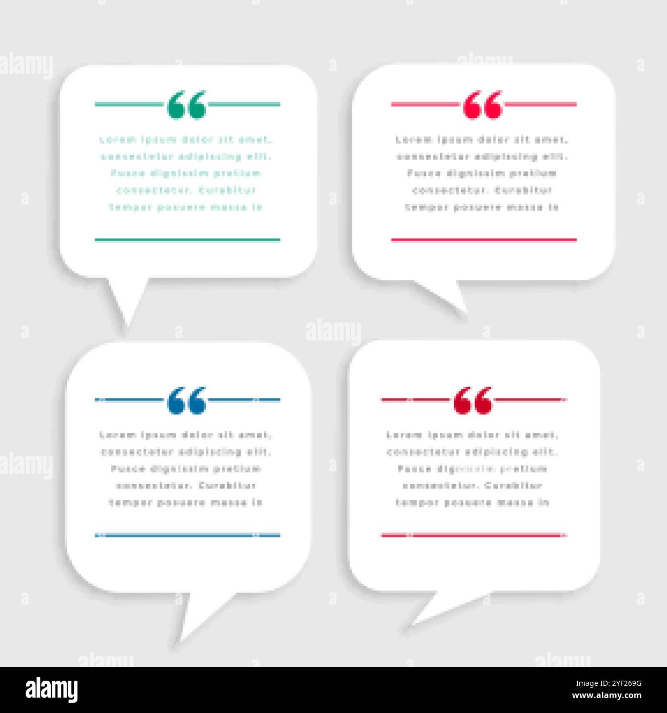 white chat bubble style quote mark template design Stock Vector Image ...