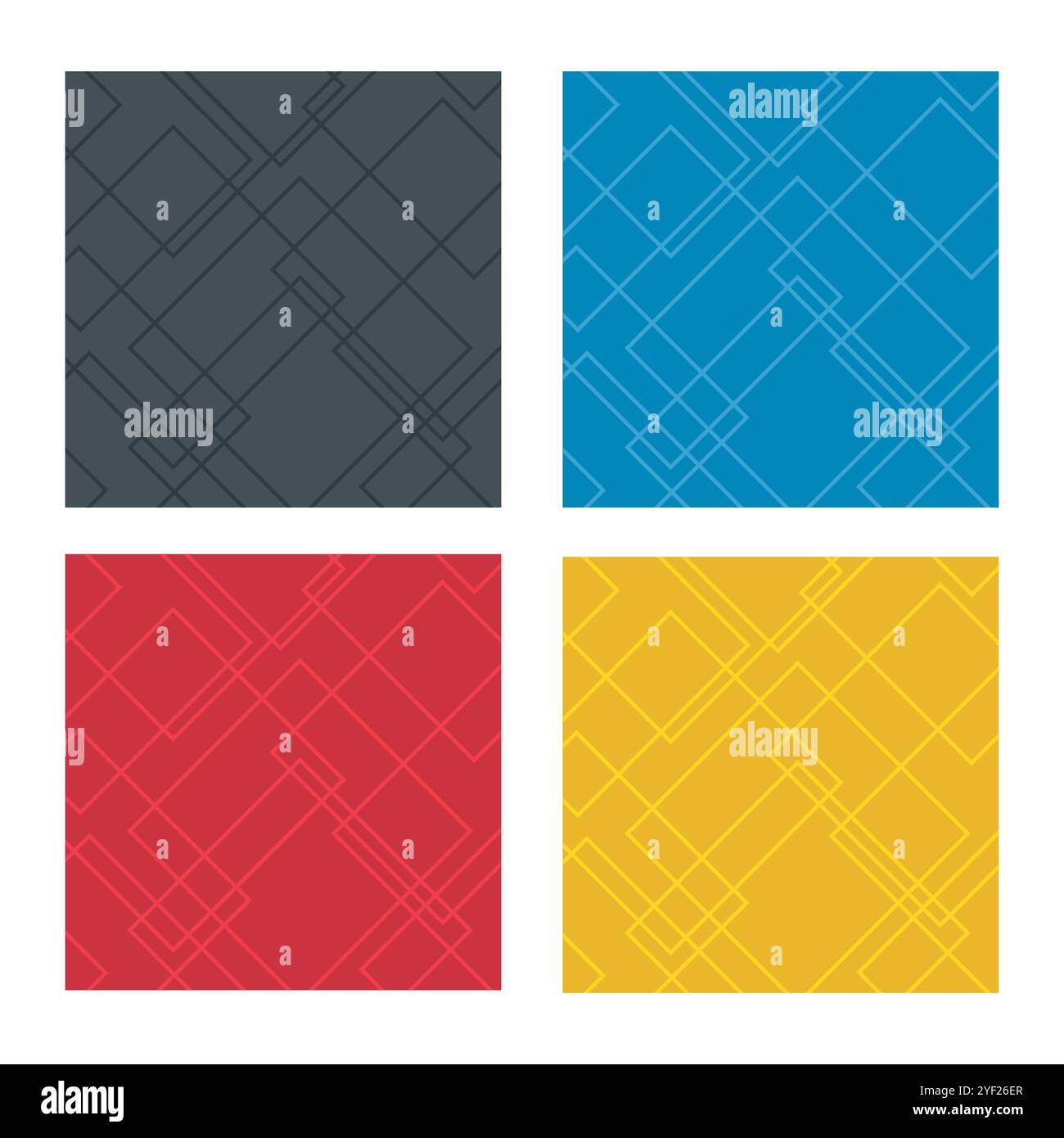 Set of Square geometric shape pattern. Abstract thin decor cover background, vector illustration ...