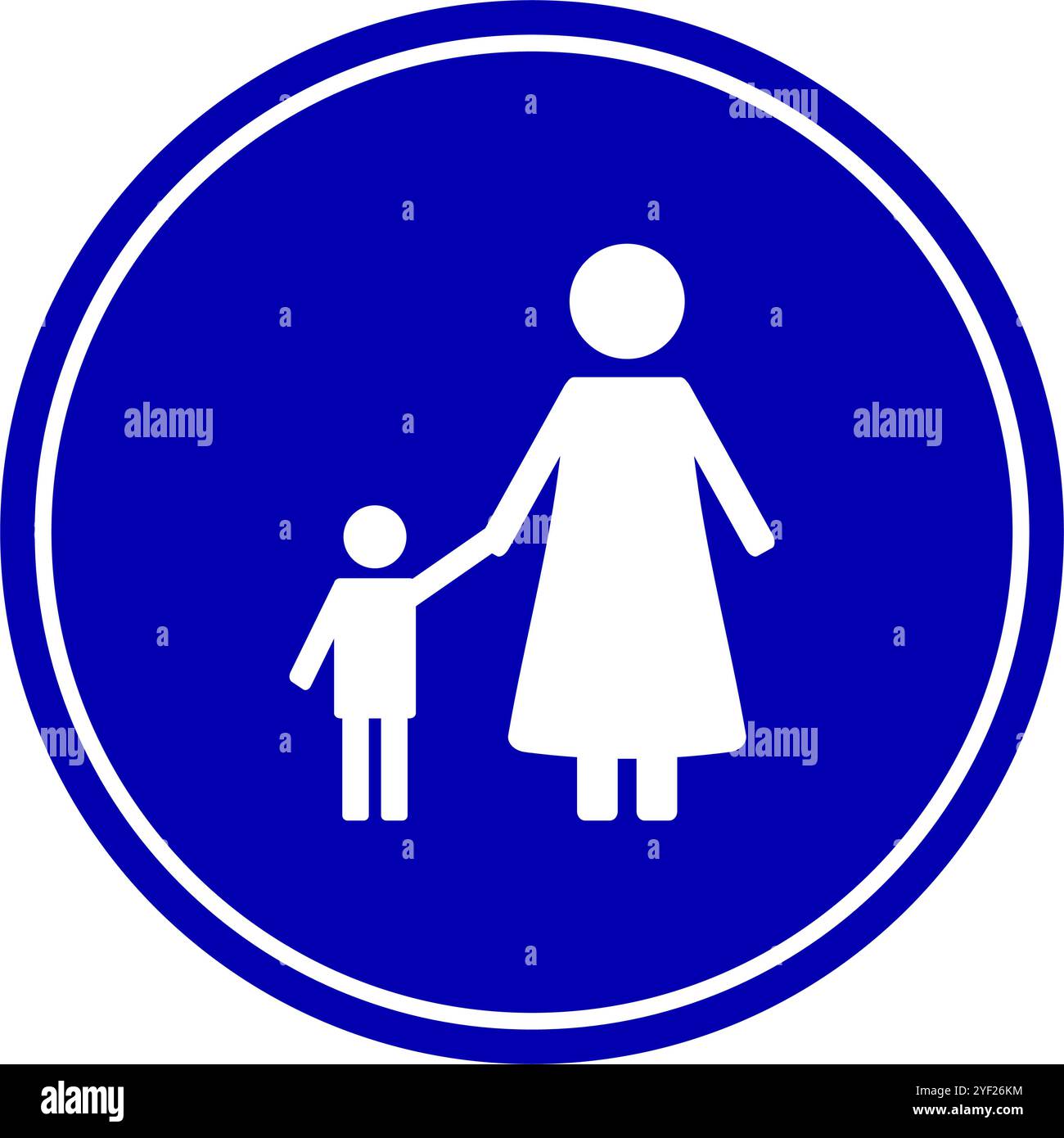 Sign pedestrian, area for walking, allowed for people, vector of ...