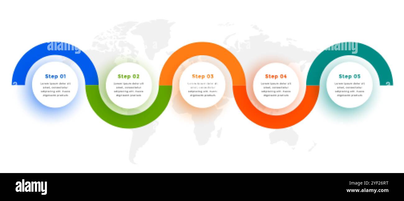 creative six steps circular infographic template design Stock Vector ...