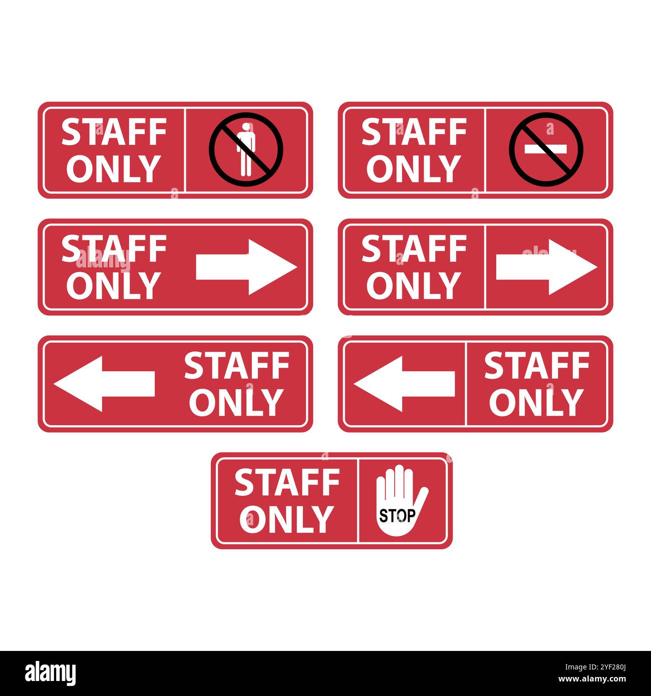 Staff only restricted sign Cut Out Stock Images & Pictures - Alamy