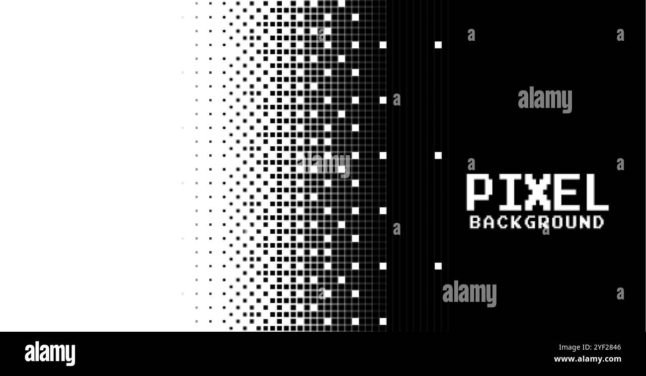 modern abstract pixels background in black and white Stock Vector Image ...