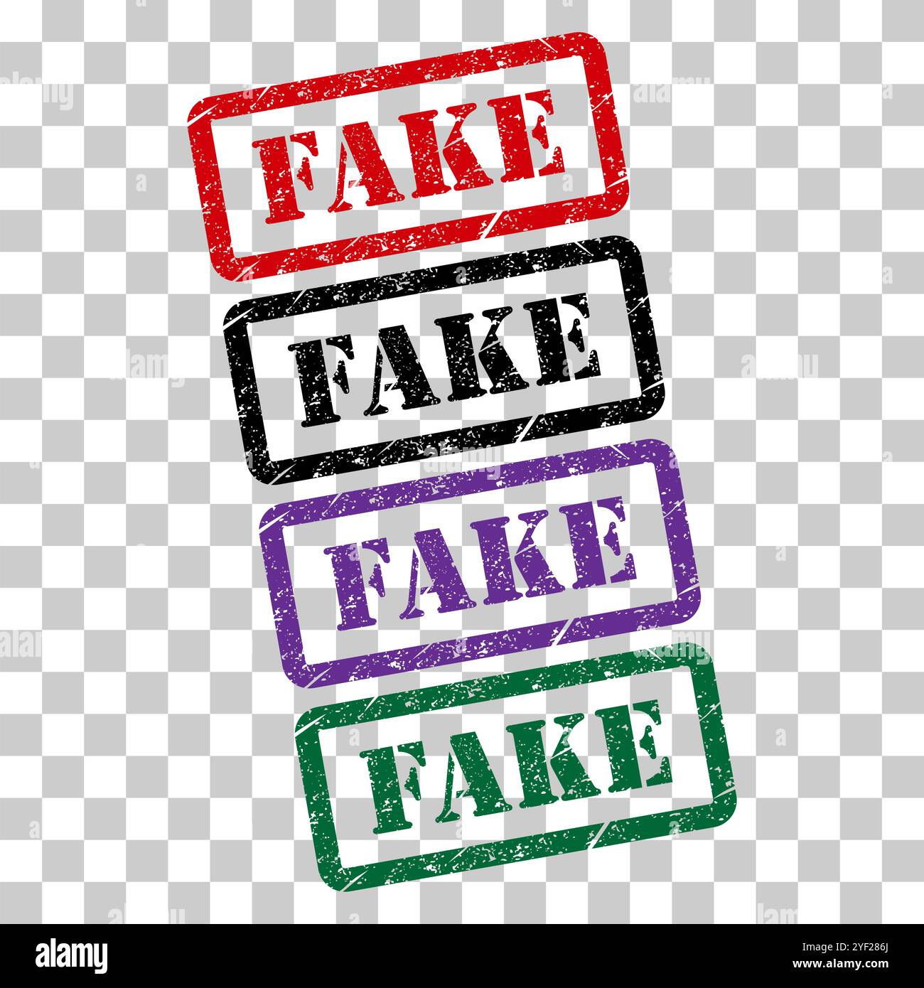 Set of Fake stamp symbol, label sticker sign button, text banner vector ...