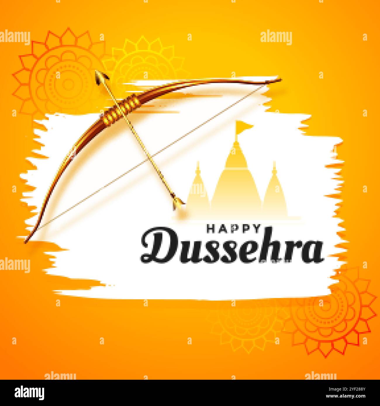 happy dussehra hindu festival wishes card design Stock Vector Image ...