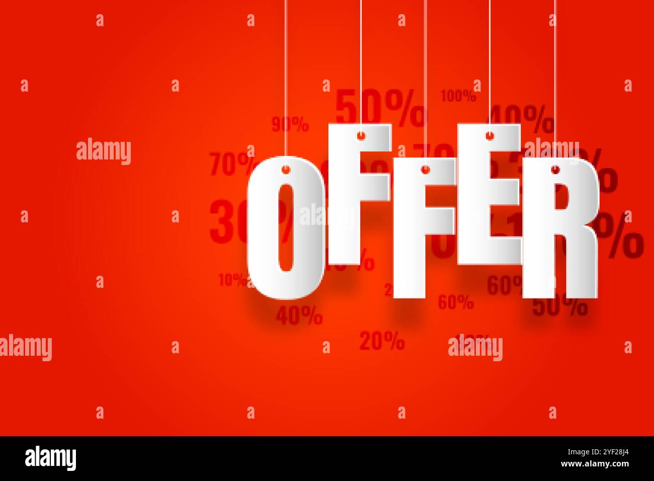 Banner on red background hi-res stock photography and images - Alamy