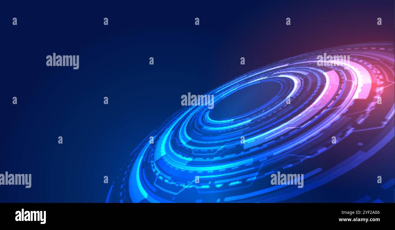 blue futuristic technology concept background with digital diagram ...