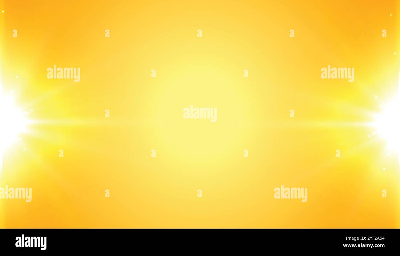 yellow background with shiny glowing light effect Stock Vector Image ...