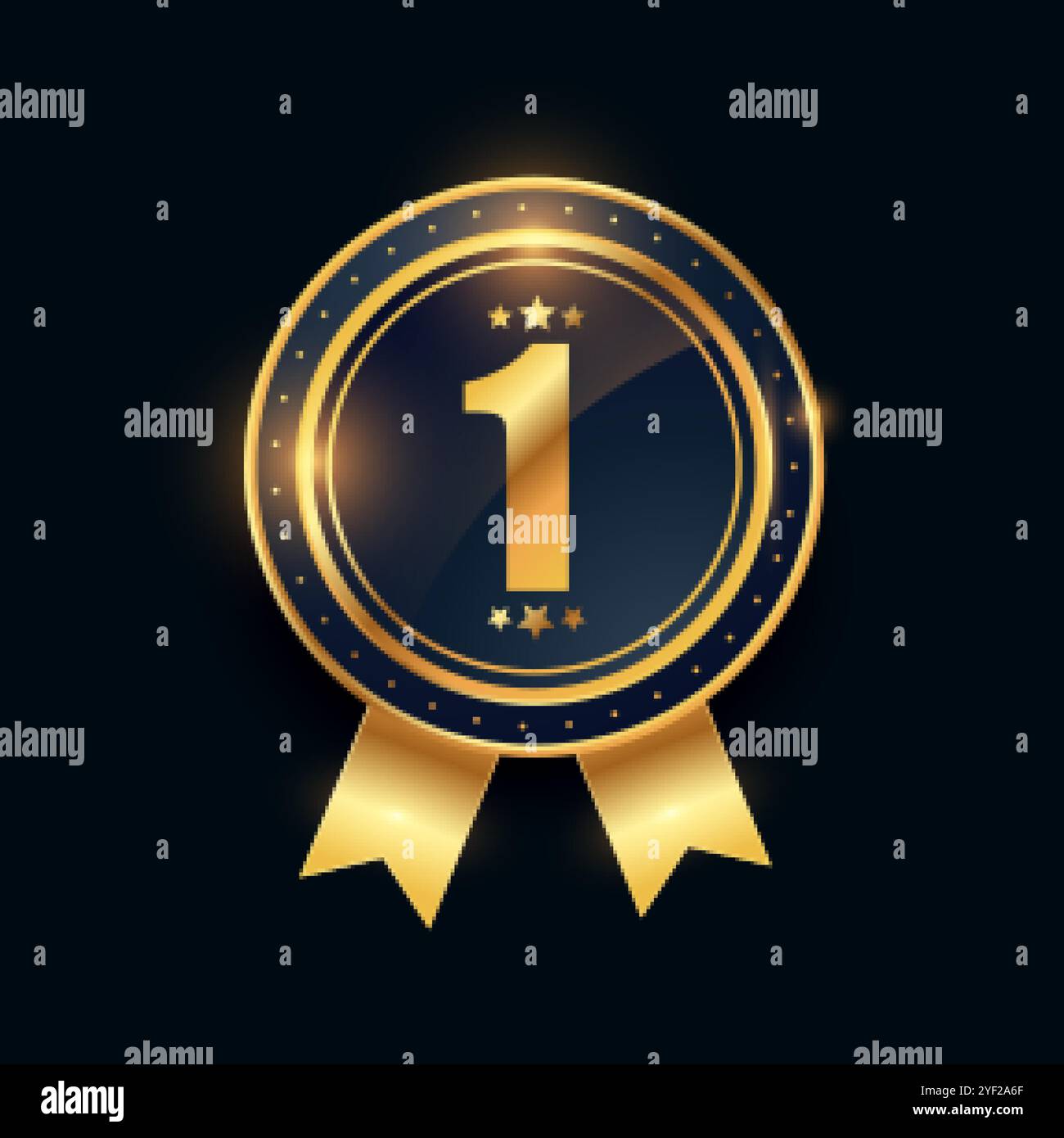 1st winner golden medal number one achievement Stock Vector Image & Art ...
