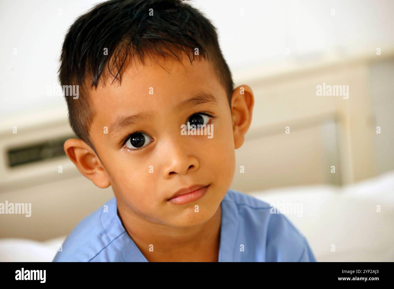 Calmette hospital. Child suffering of congenital heart disease. French ...