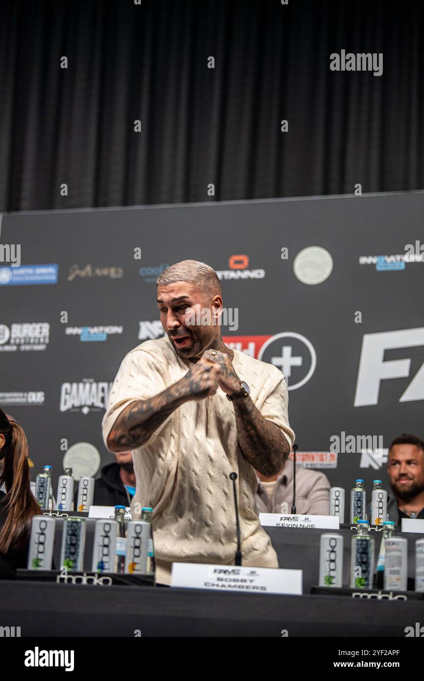 Bobby Chambers bei der Pressekonferenz von Fame Fighting 02.11.24 ...