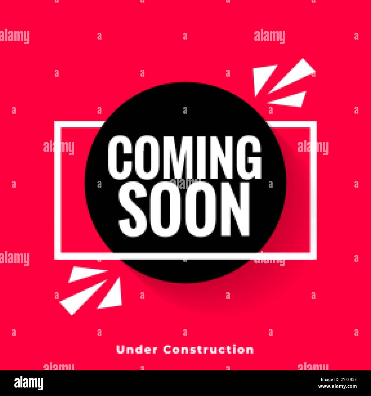 stylish coming soon red background in modern style Stock Vector Image ...