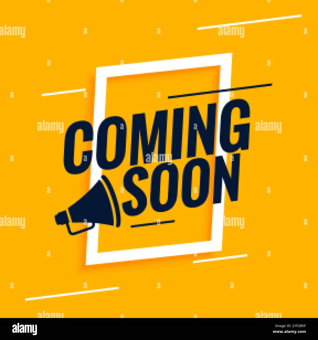 coming soon background with megaphone design Stock Vector Image & Art ...