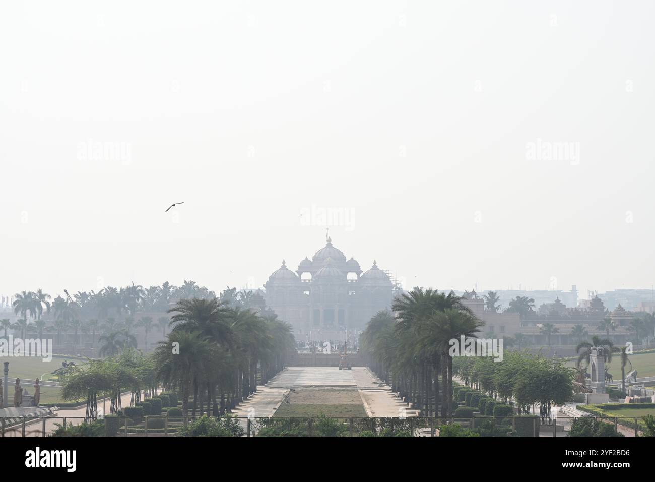 NEW DELHI, INDIA - NOVEMBER 2: A view of Akshardham Temple engulfed ...