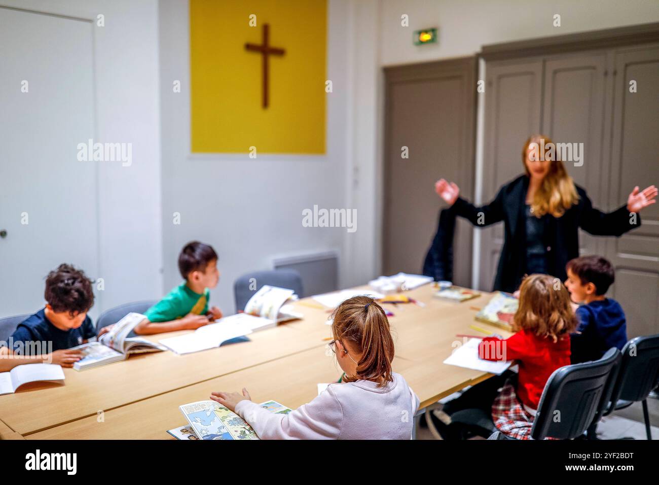 Religious class at Saint Philippe du Roule catholic church, Paris ...